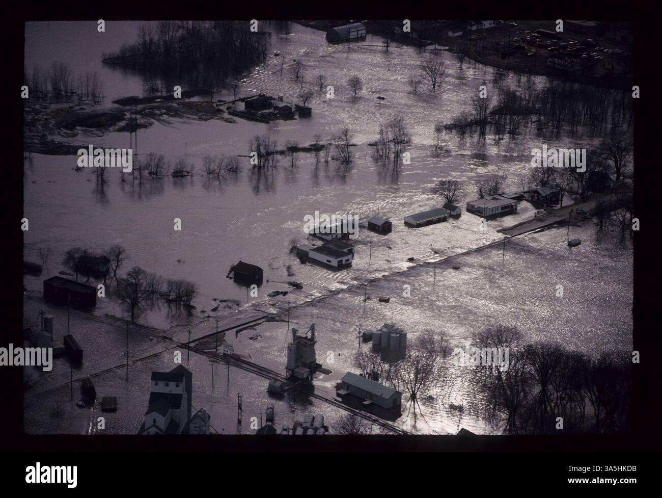 This aerial photo taken during the 1965 flooding of the Minnesota River ...