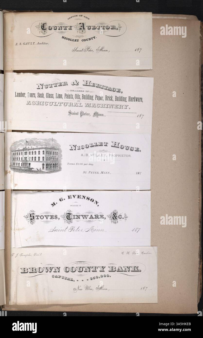 The ledger was preserved by the st peter herald hi-res stock ...