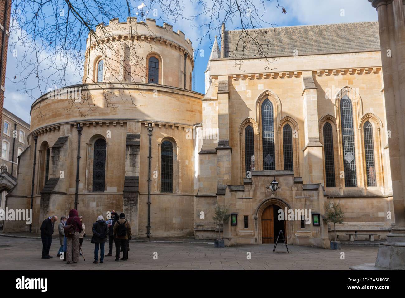 The Temple Church, a church in the Inner and Middle Temples built by ...