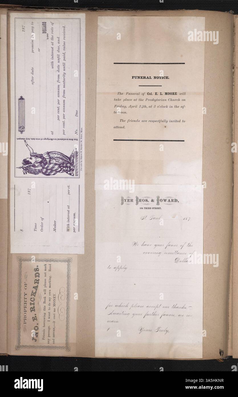 This 19th-century ledger from the St. Peter Tribune records printing ...