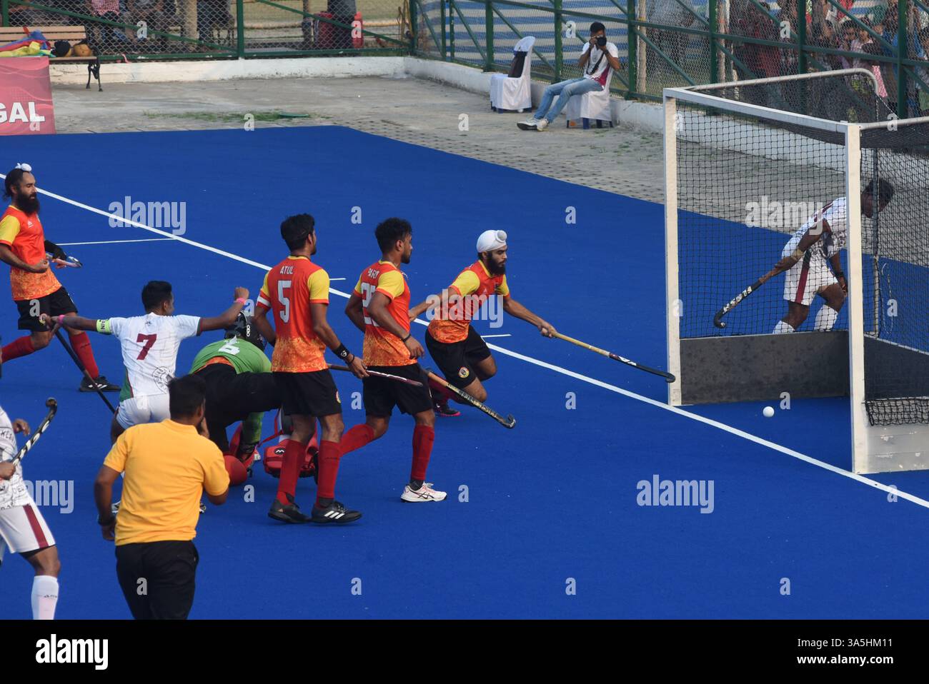 Kolkata, India. 23rd Mar, 2025. Mohan Bagan AC and East Bengal Hockey ...