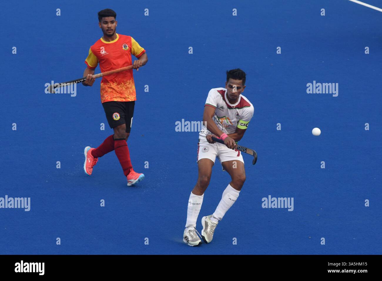 Kolkata, India. 23rd Mar, 2025. Mohan Bagan AC and East Bengal Hockey ...