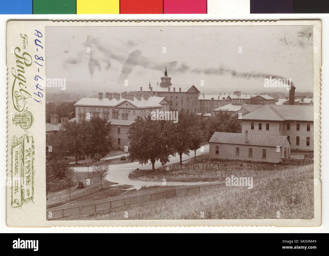This photograph shows a general view of the St. Peter State Hospital in ...