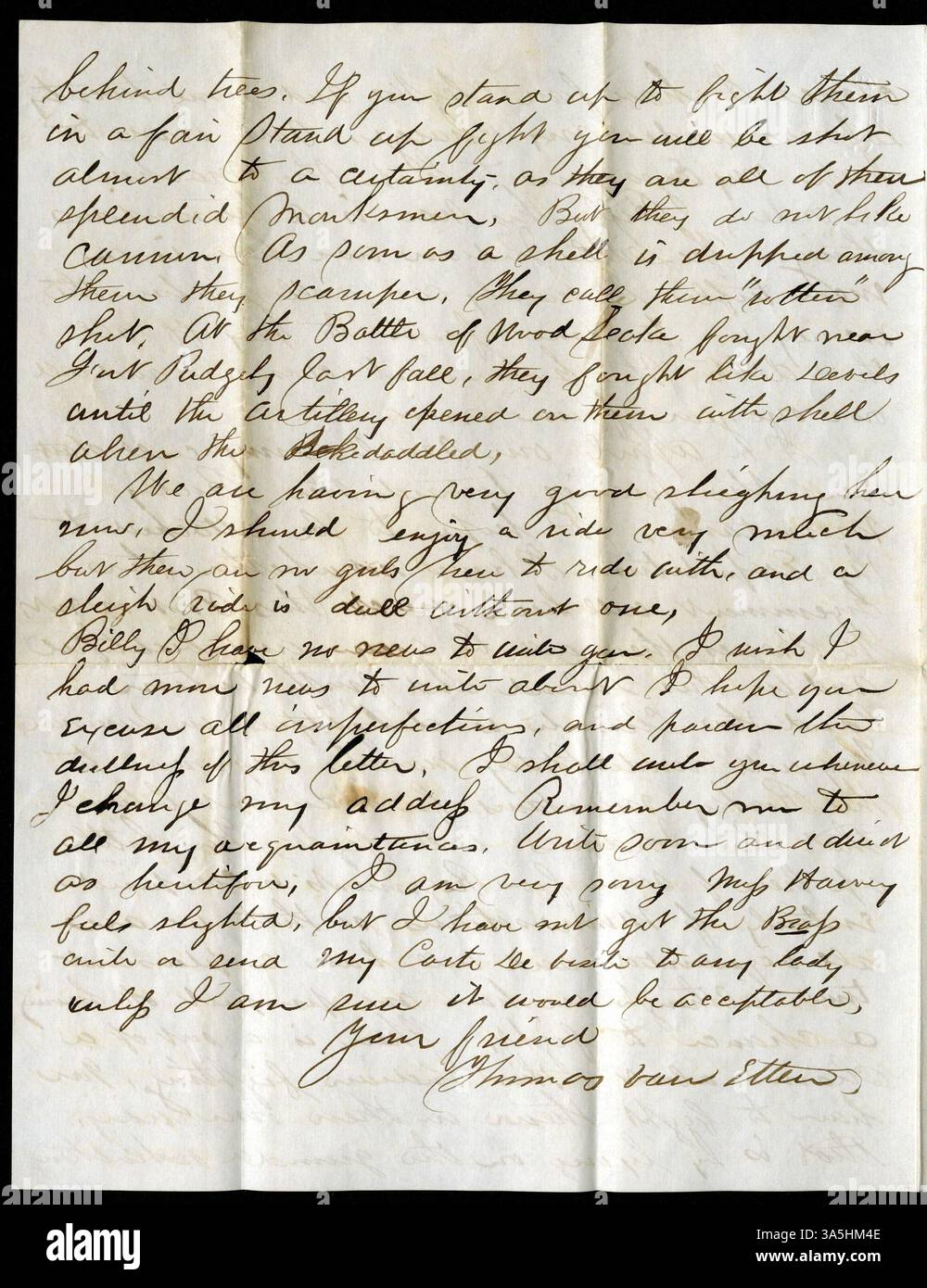 This 1863 letter from Lieutenant Thomas van Etten to William H. Seward ...