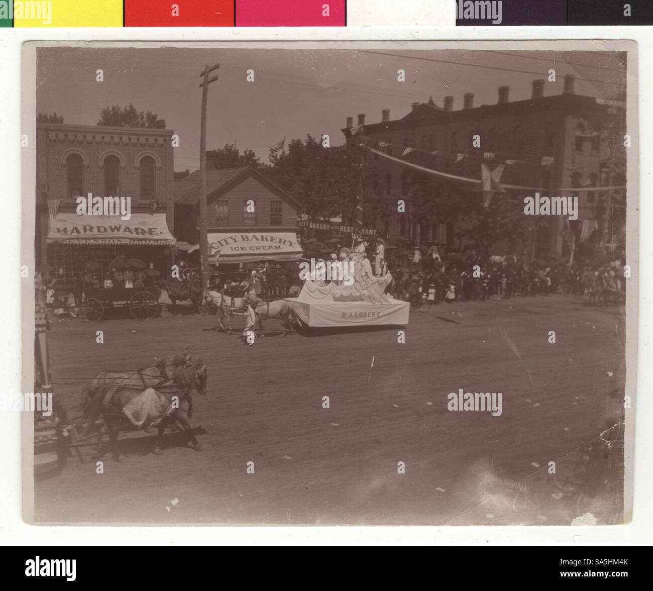 This postcard shows the Fourth of July parade on Minnesota Avenue in St ...