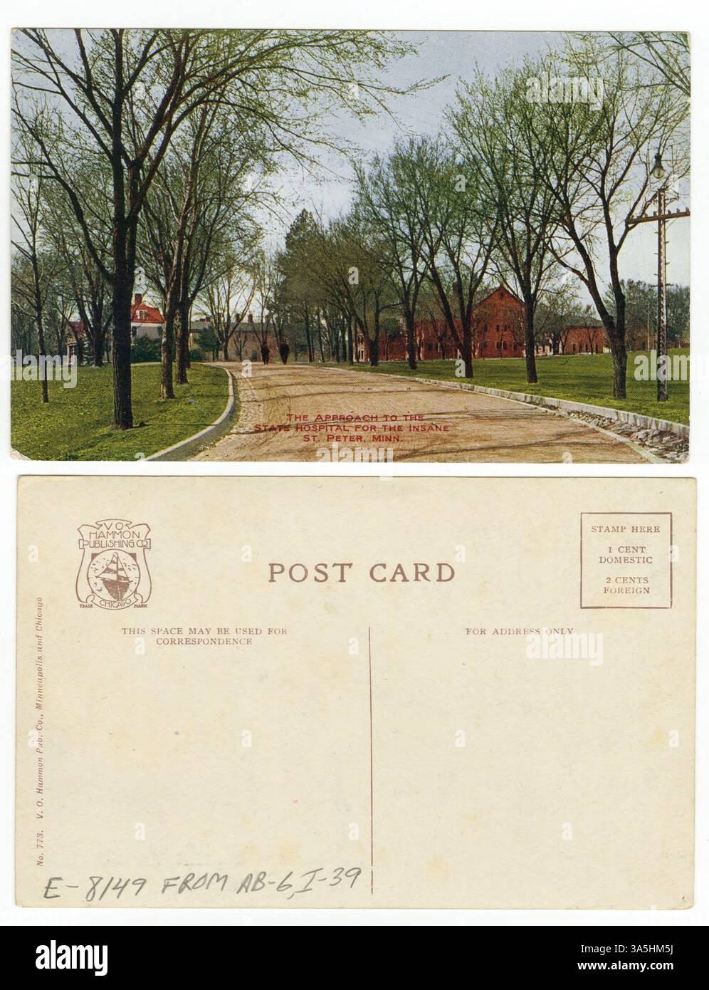 This postcard shows the grounds and buildings of the St. Peter State ...