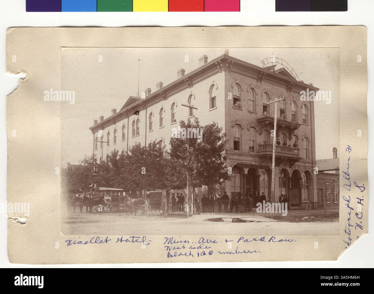 This photograph shows the Nicollet Hotel in St. Peter, located at the ...