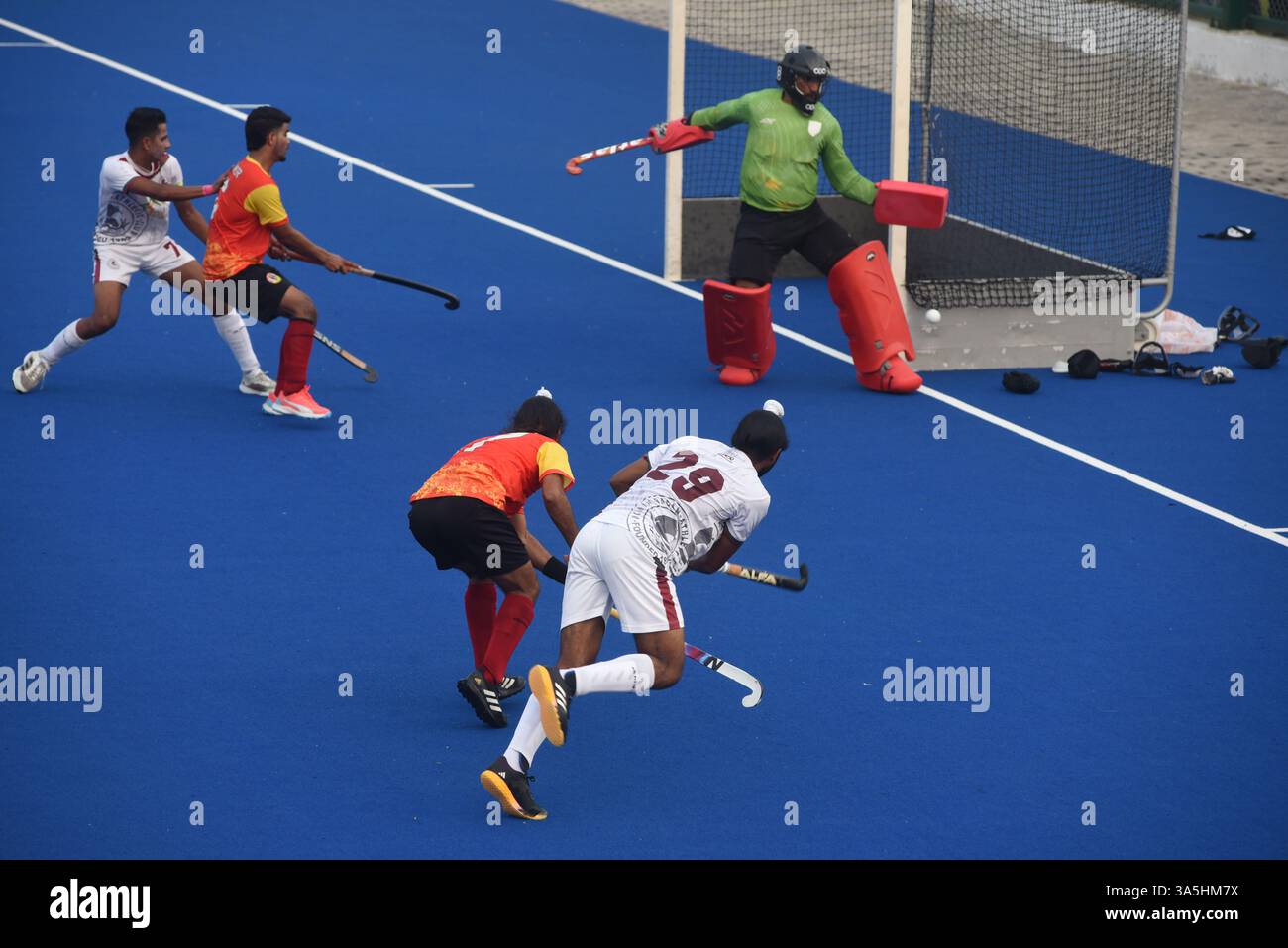 Kolkata, India. 23rd Mar, 2025. Mohan Bagan AC and East Bengal Hockey ...