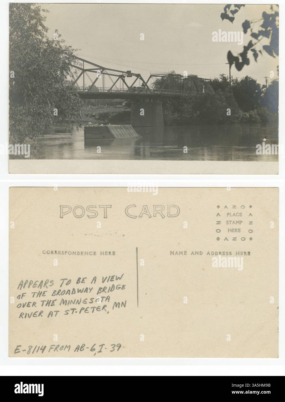 This postcard shows a view of the Broadway Bridge spanning the ...