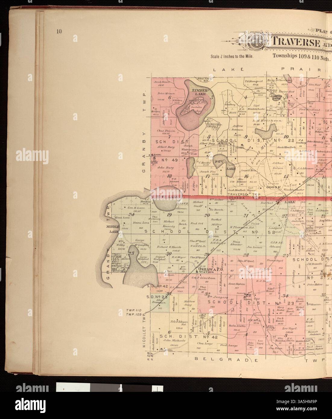 This 1899 Plat Book of Nicollet County includes 31 color maps of the ...