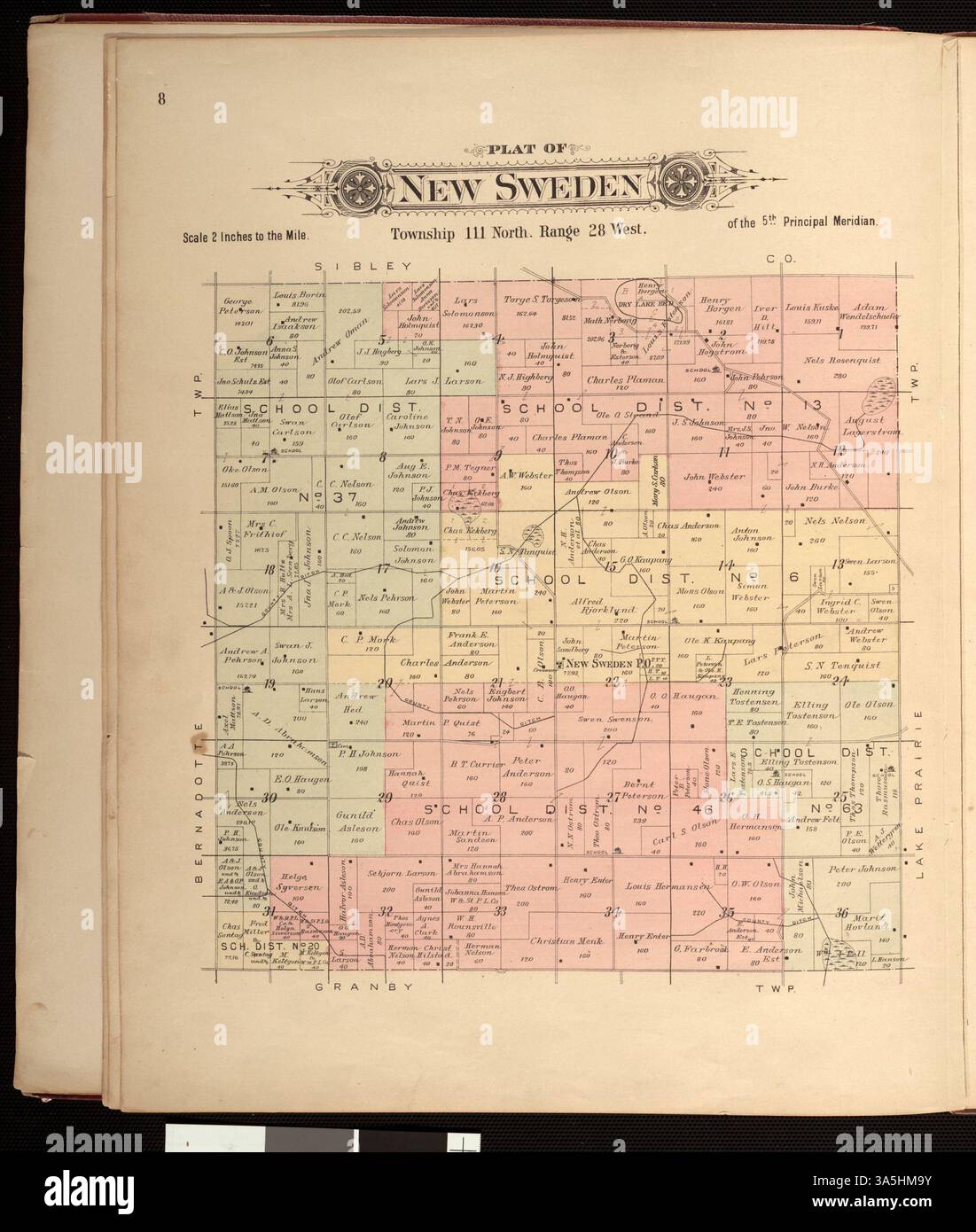 The Plat Book of Nicollet County from 1899 includes 31 color maps ...