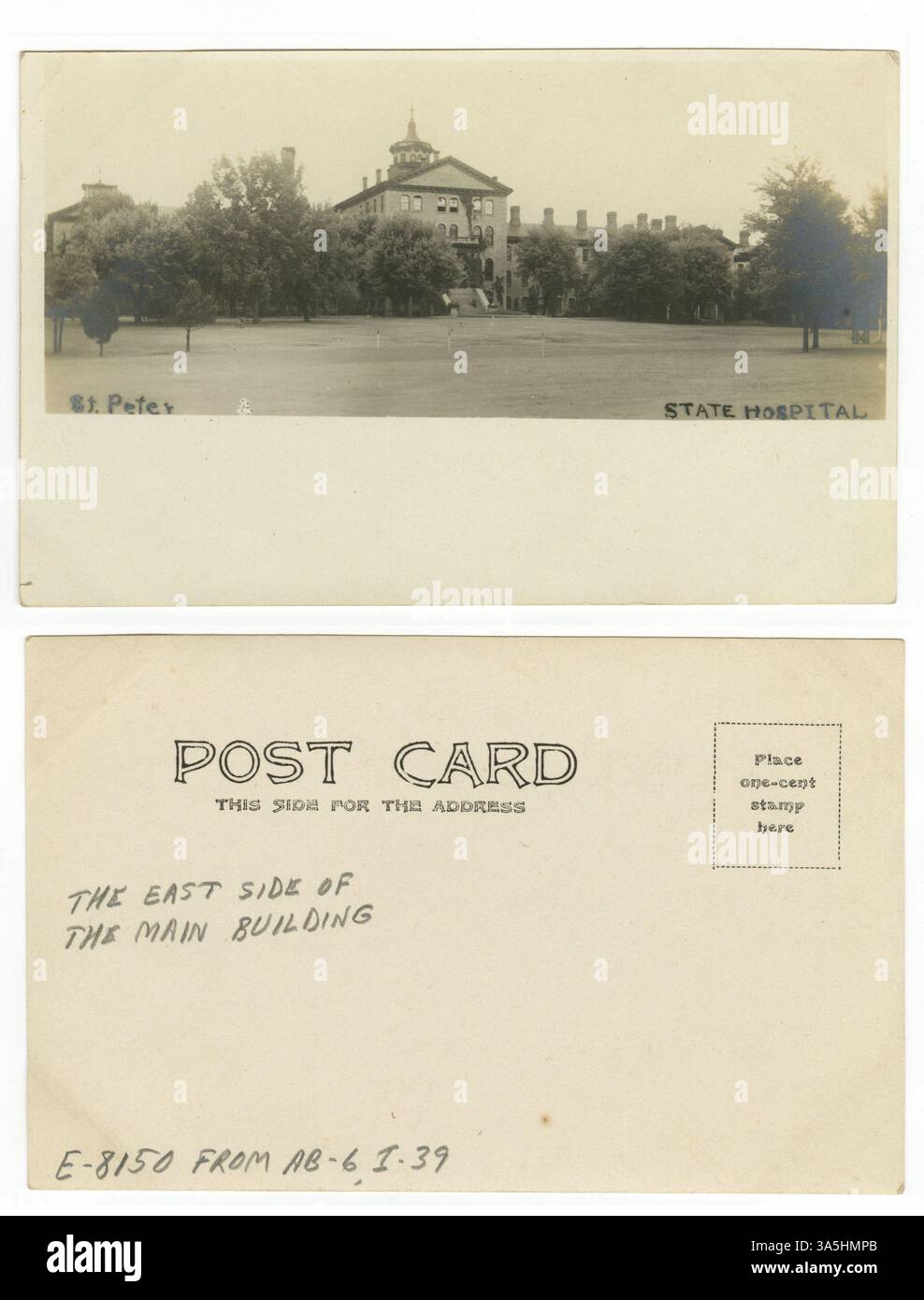 This photograph shows the main building of the St. Peter State Hospital ...
