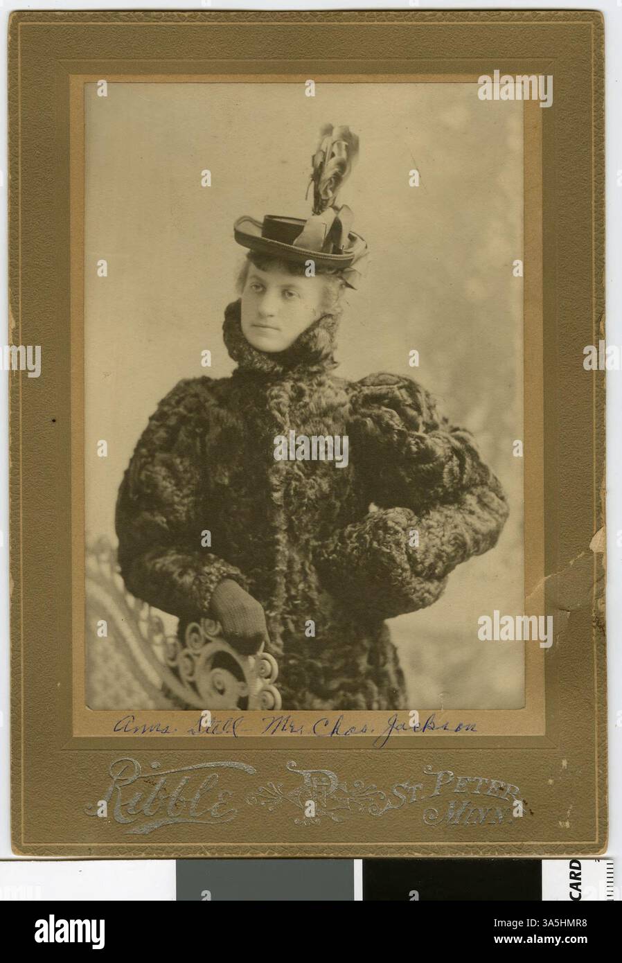 This portrait photograph shows Mrs. Anna (Stell) Jackson of St. Peter ...