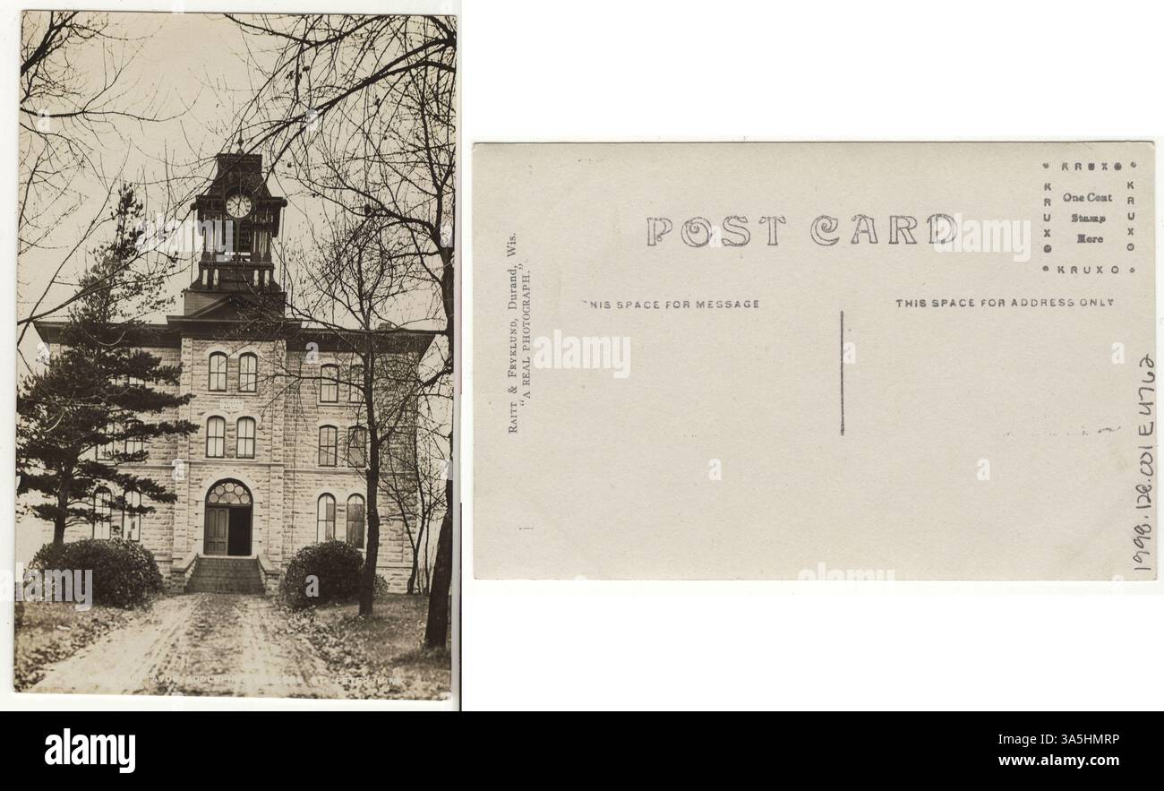 This postcard shows a view of Old Main at Gustavus Adolphus College in ...