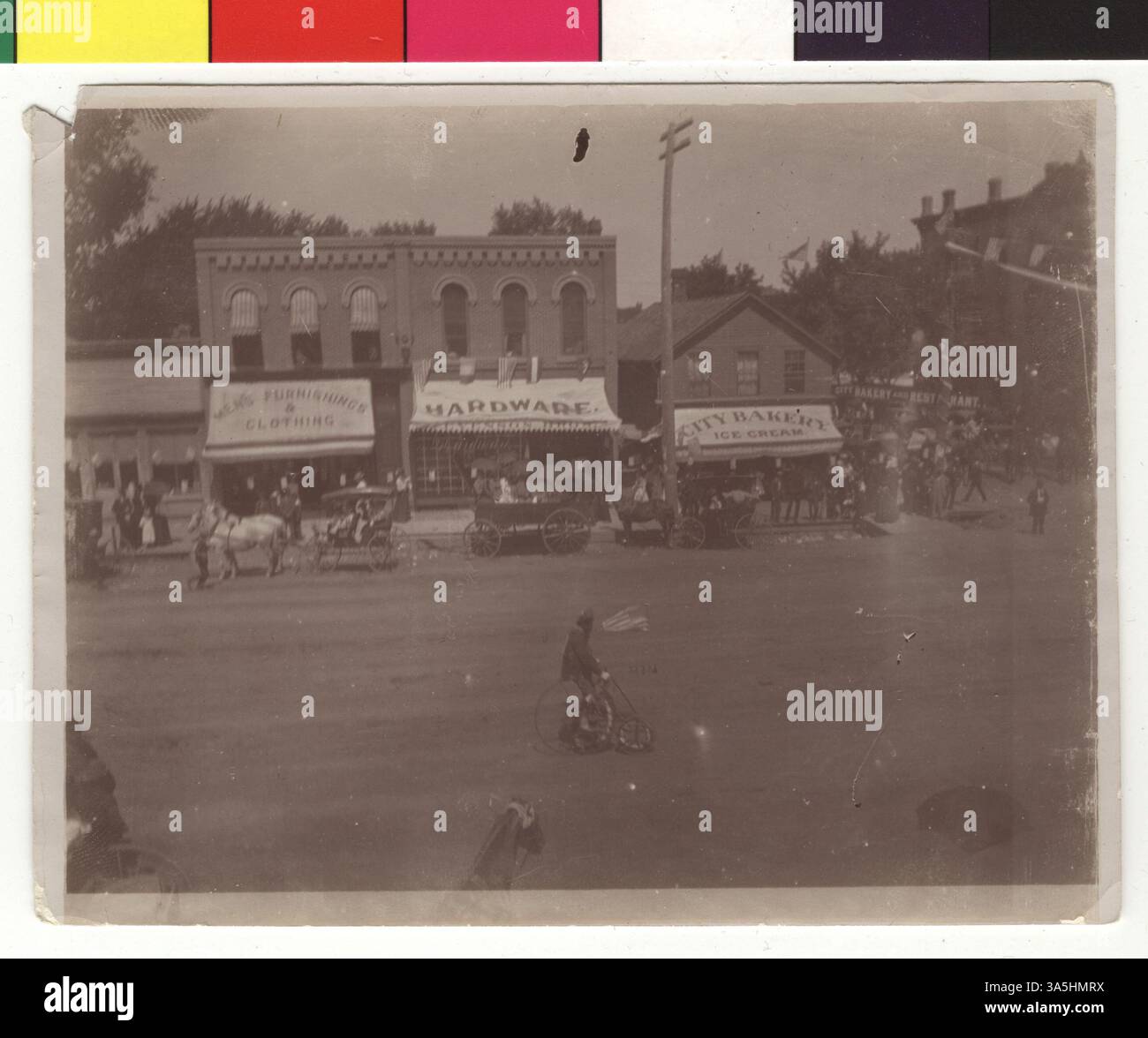 This photograph shows a parade on Minnesota Avenue in St. Peter ...