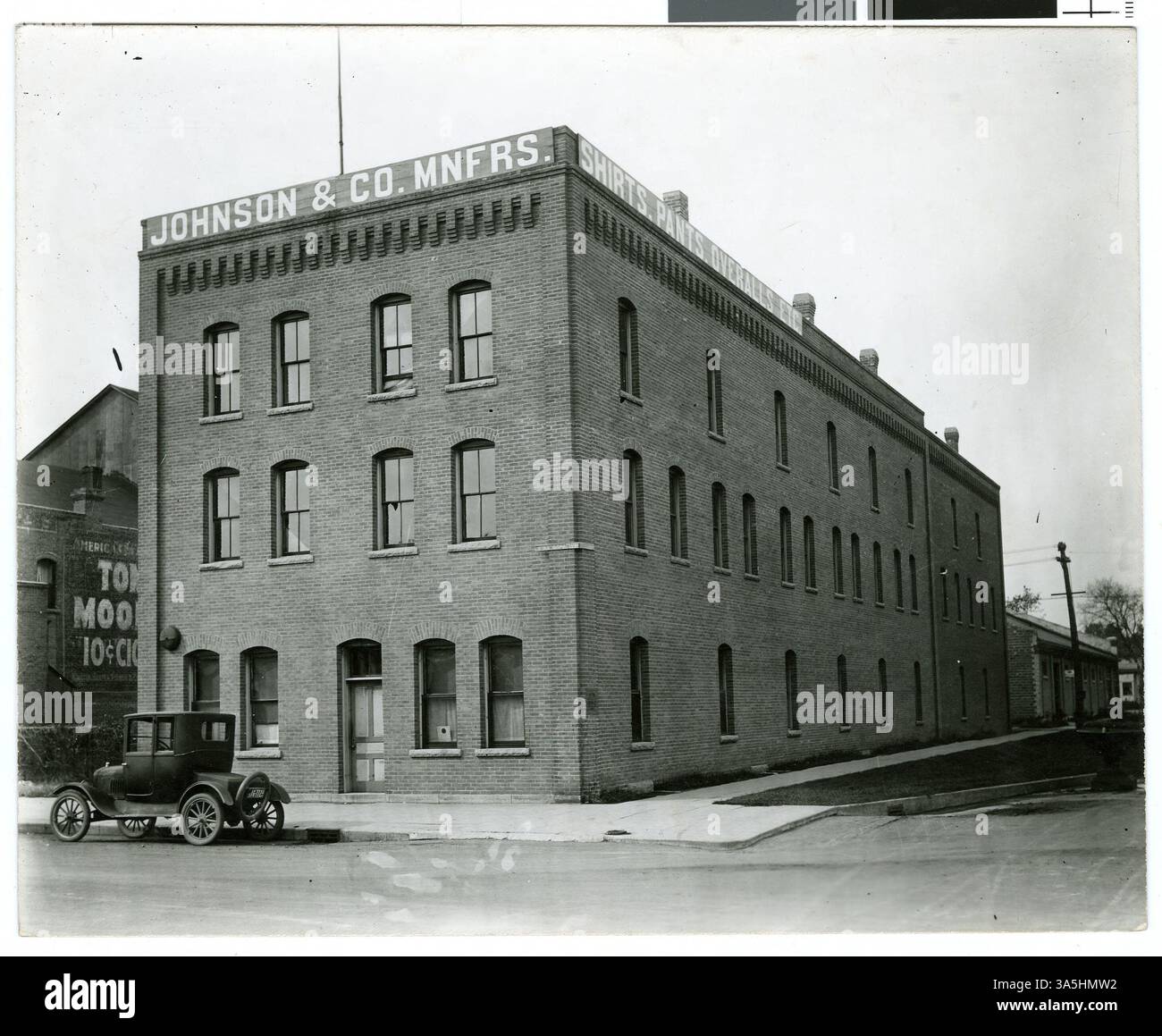 This photograph shows the exterior of the Johnson Manufacturing Company ...