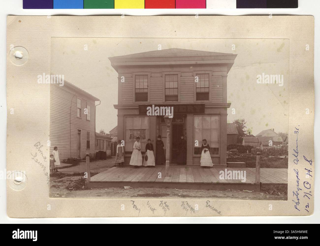 This photograph shows the exterior of a millinery shop in St. Peter ...