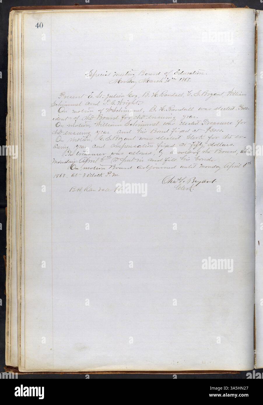 The St. Peter School Board’s minutes from 1865 to 1899 provide ...