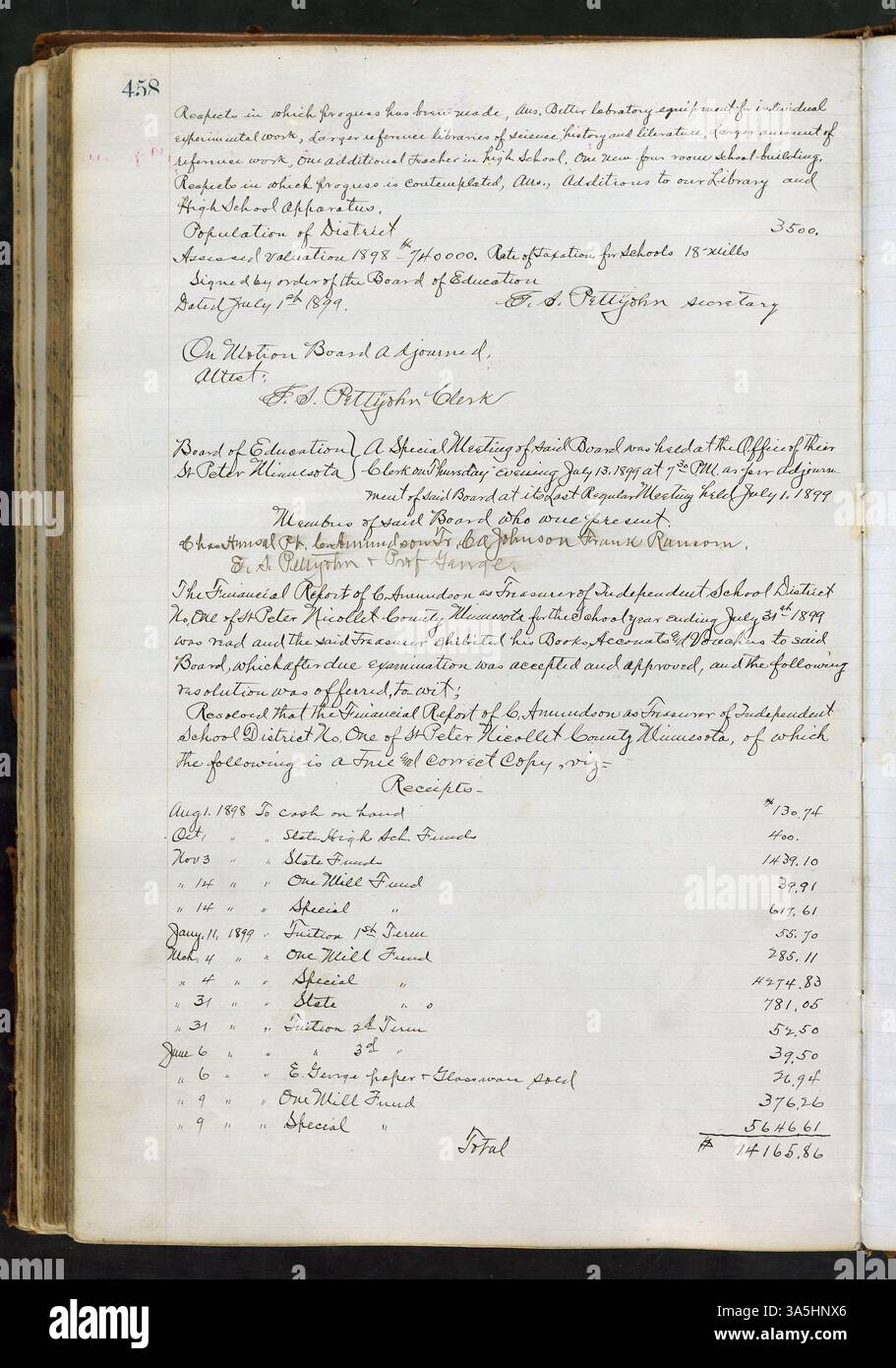 The St. Peter School Board minutes, recorded from April 1865 to June ...
