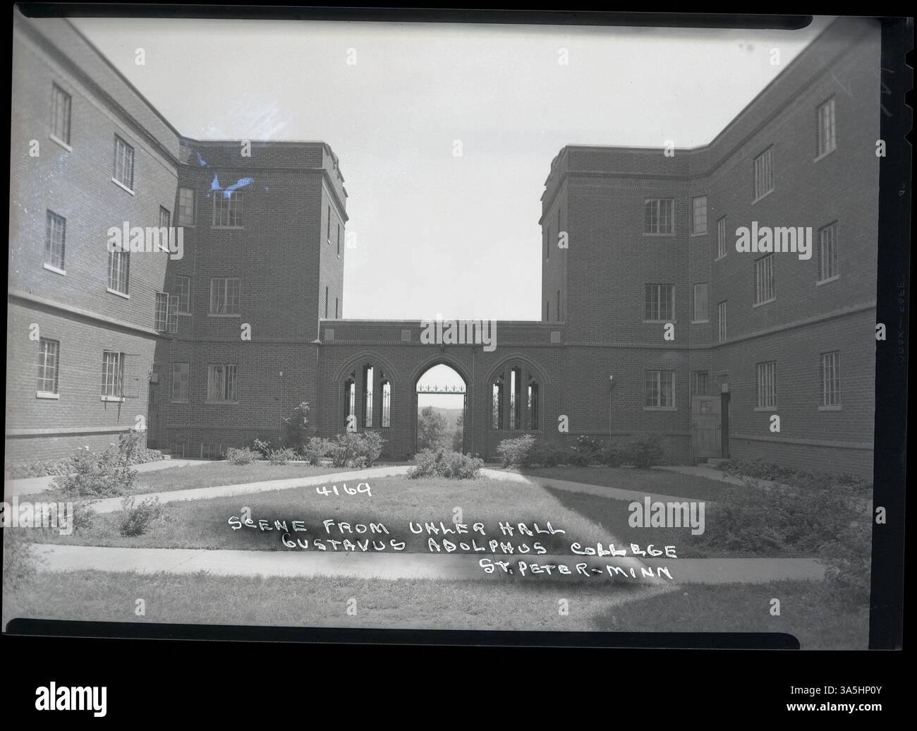 This image shows the interior courtyard of Uhler Hall, a dormitory at ...