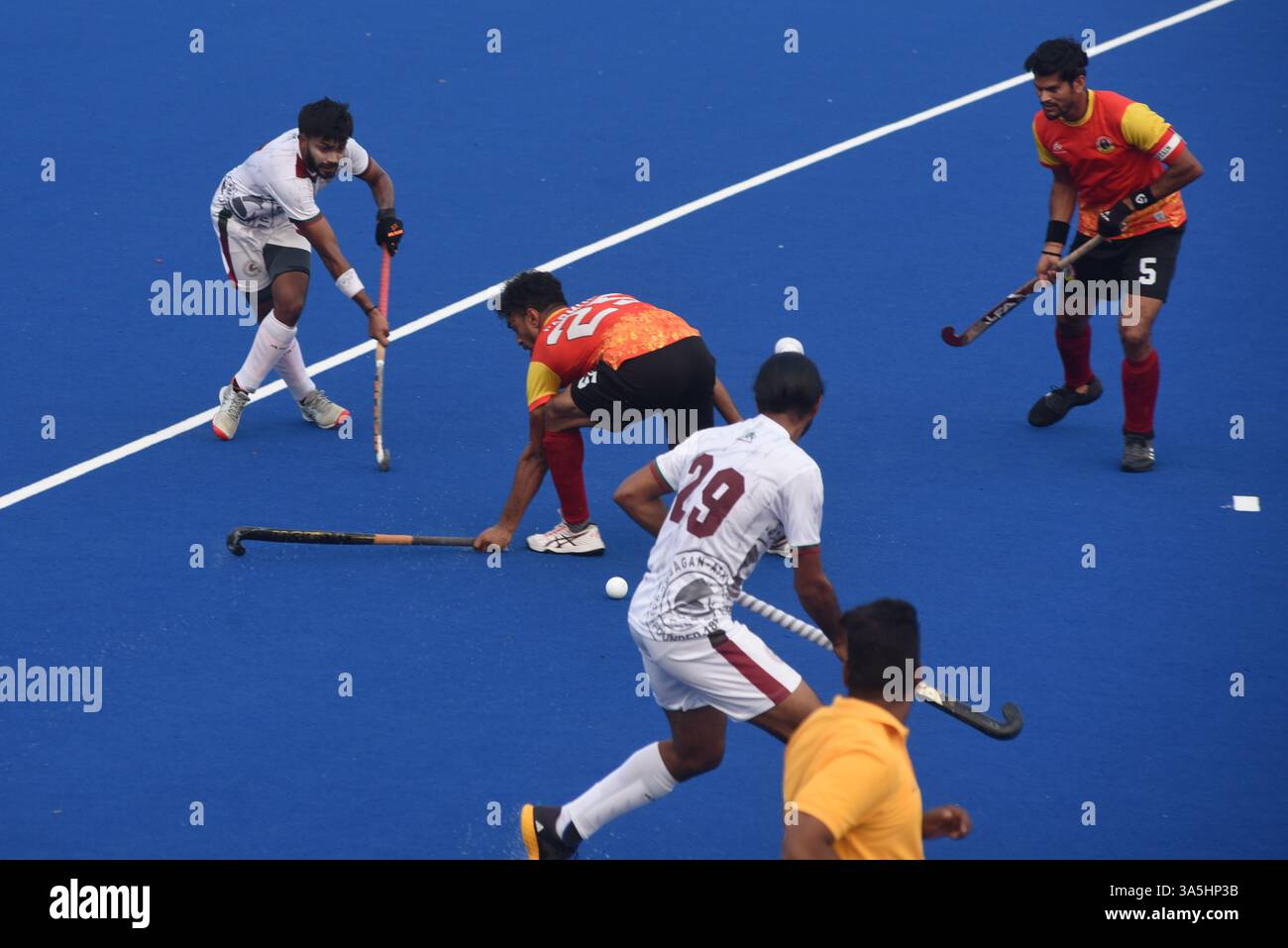 Kolkata, India. 23rd Mar, 2025. Mohan Bagan AC and East Bengal Hockey ...