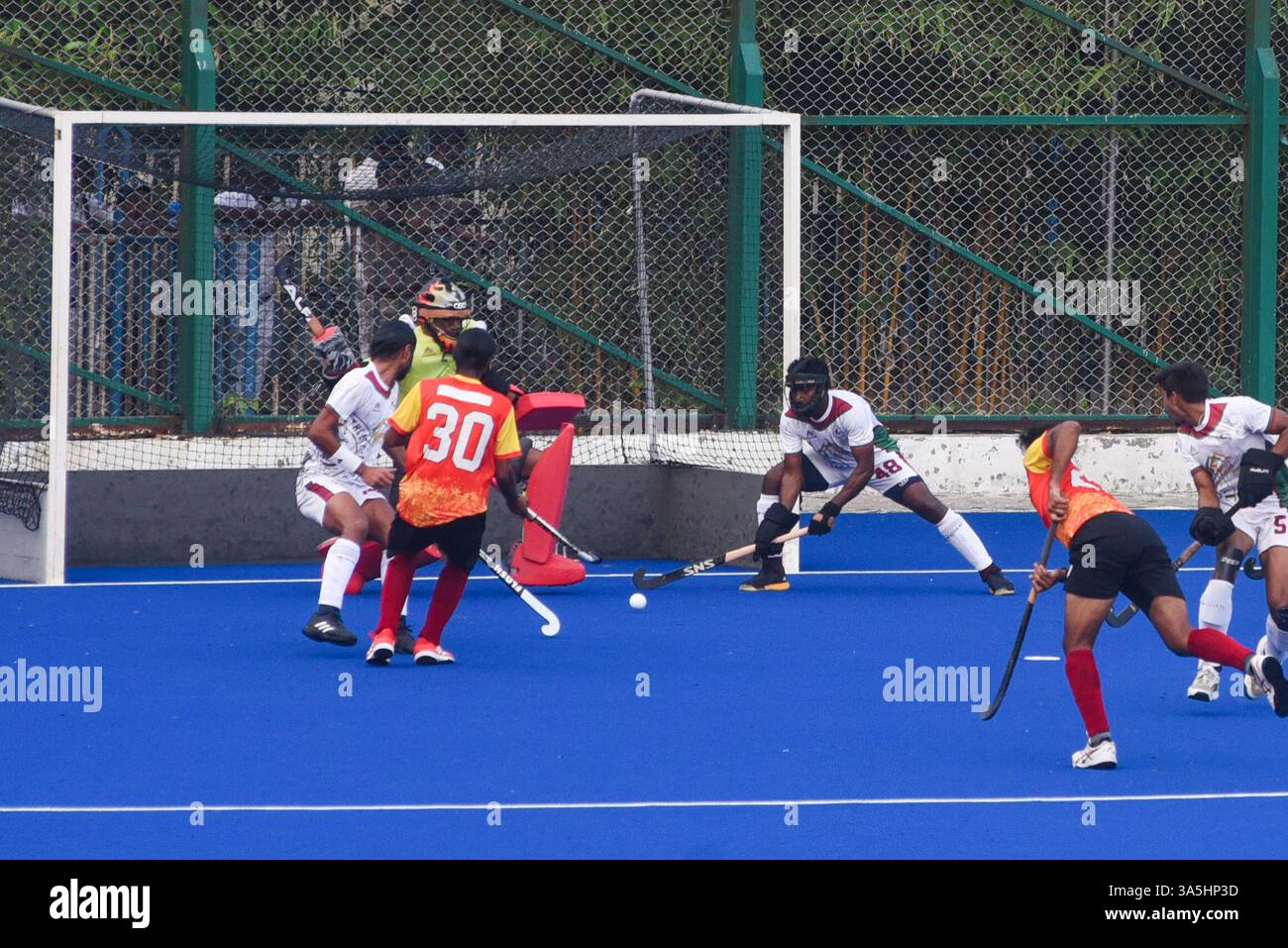 Kolkata, India. 23rd Mar, 2025. Mohan Bagan AC and East Bengal Hockey ...