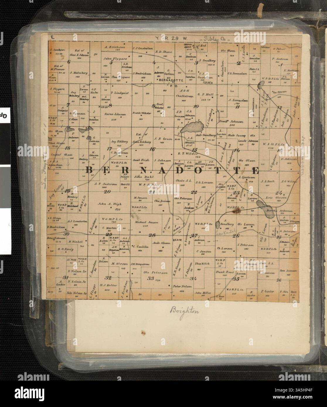 This 1885 map from Haynes & Woodard shows all 13 townships in Nicollet ...