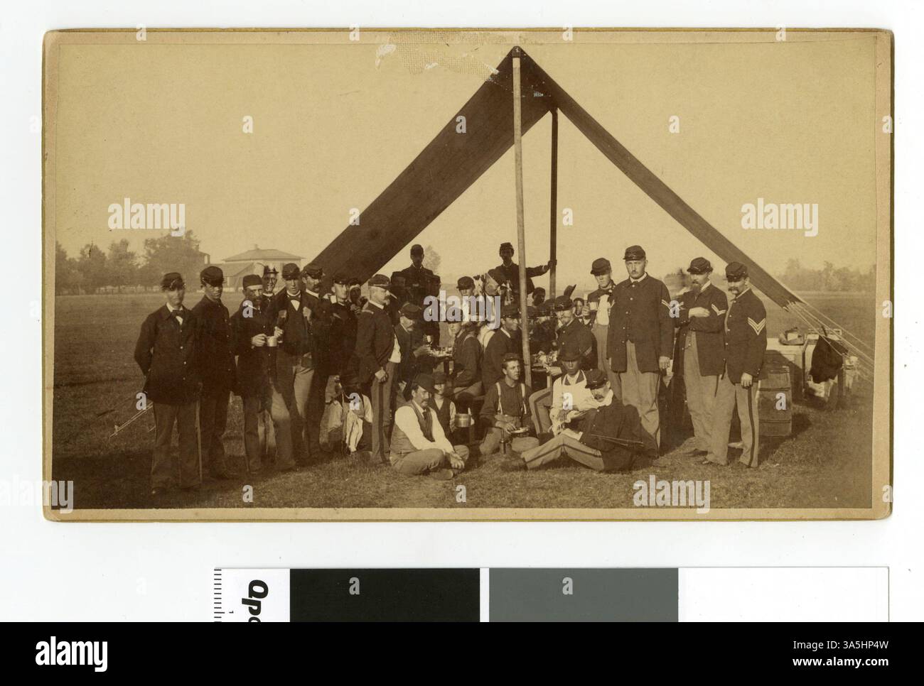 This photograph shows soldiers from Company I of the 2nd Regiment of ...