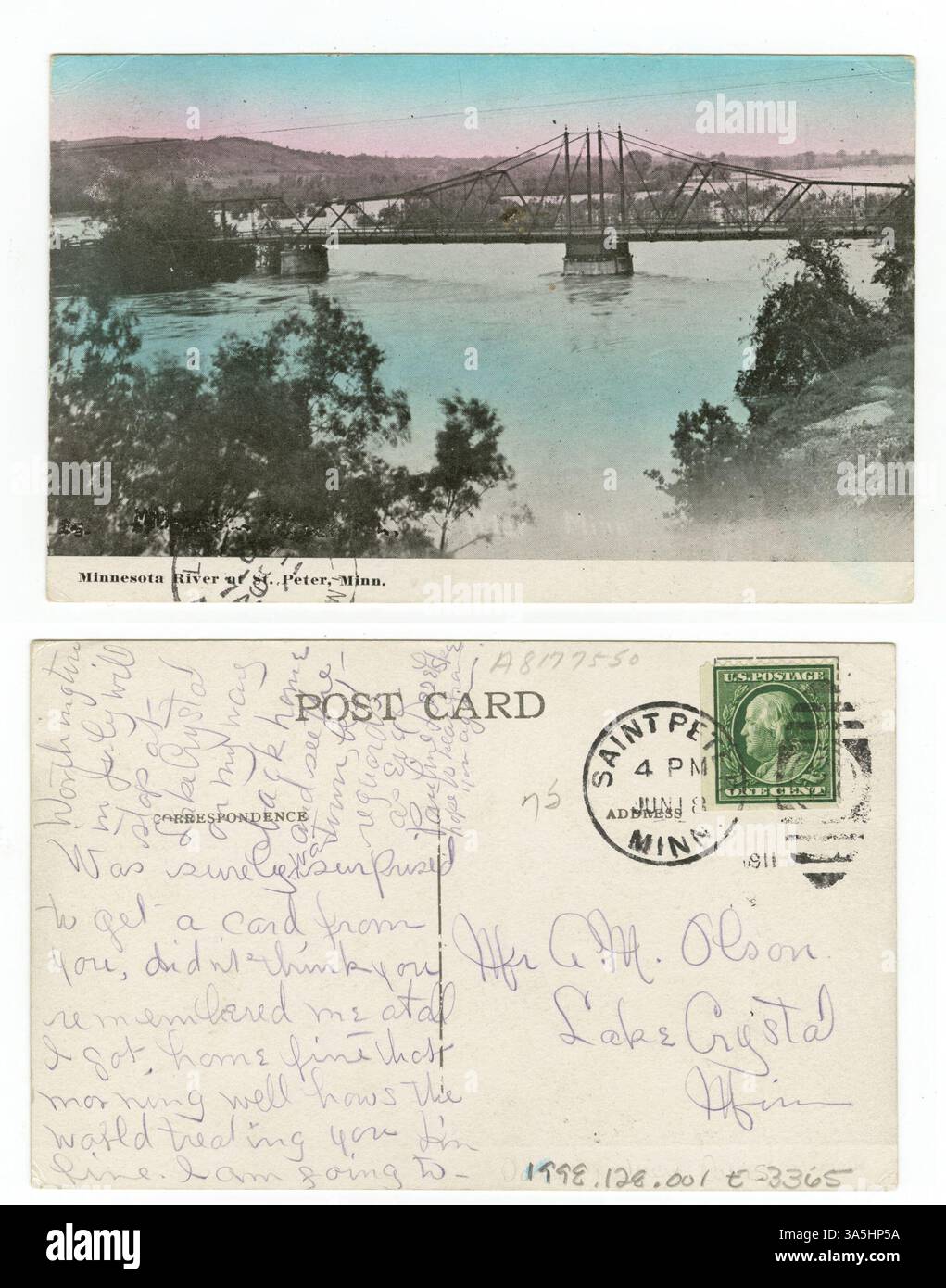 A view of the Broadway Bridge across the Minnesota River in St. Peter ...