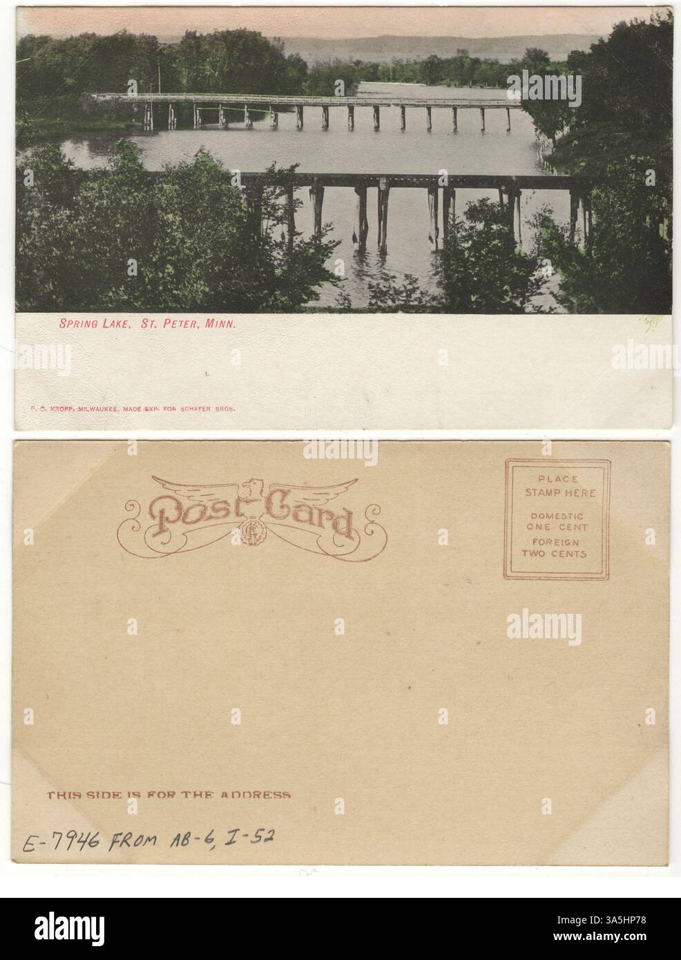 This photograph depicts the highway and railroad bridges crossing ...