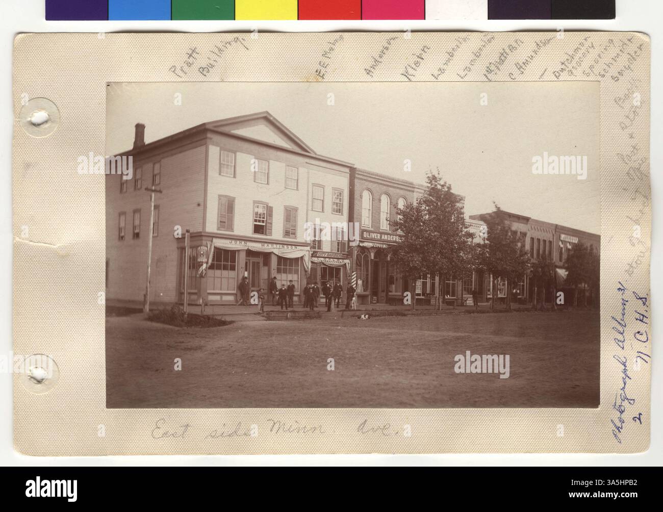 This photograph shows buildings along the east side of the 200 block of ...