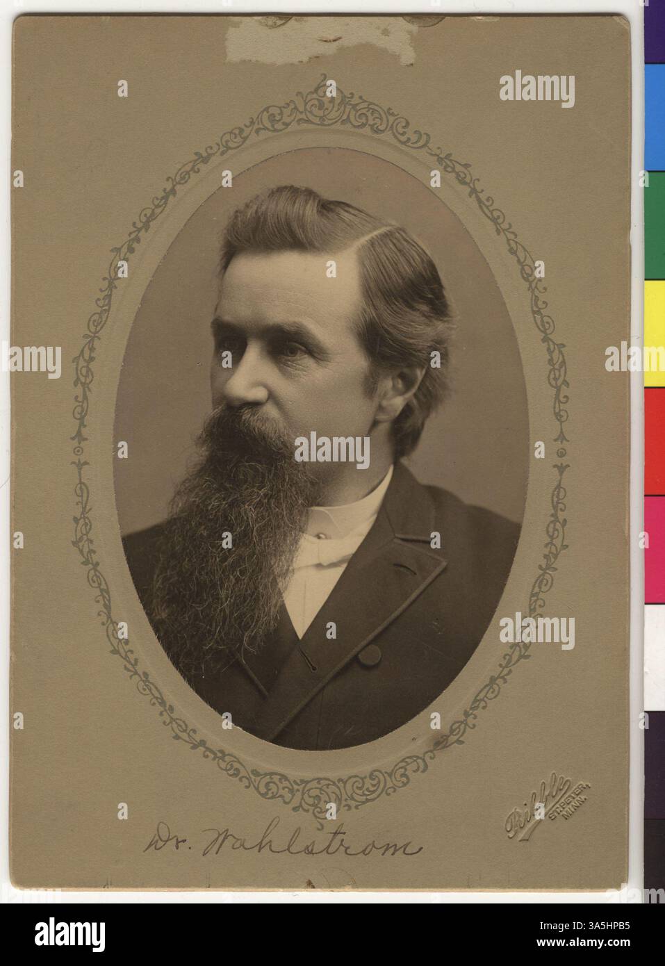 This photograph depicts Dr. Matthias Wahlstrom, president of Gustavus ...