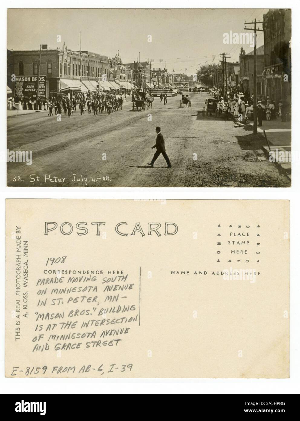 This postcard shows a band marching south on Minnesota Avenue in St ...