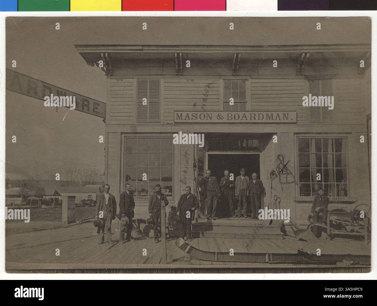 This photograph shows the Mason and Boardman Hardware Store in St ...