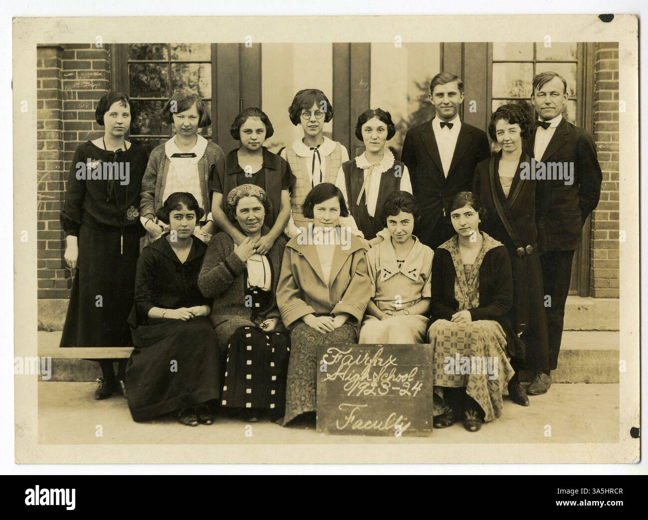 Group portrait of the faculty members from Fairfax High School in ...