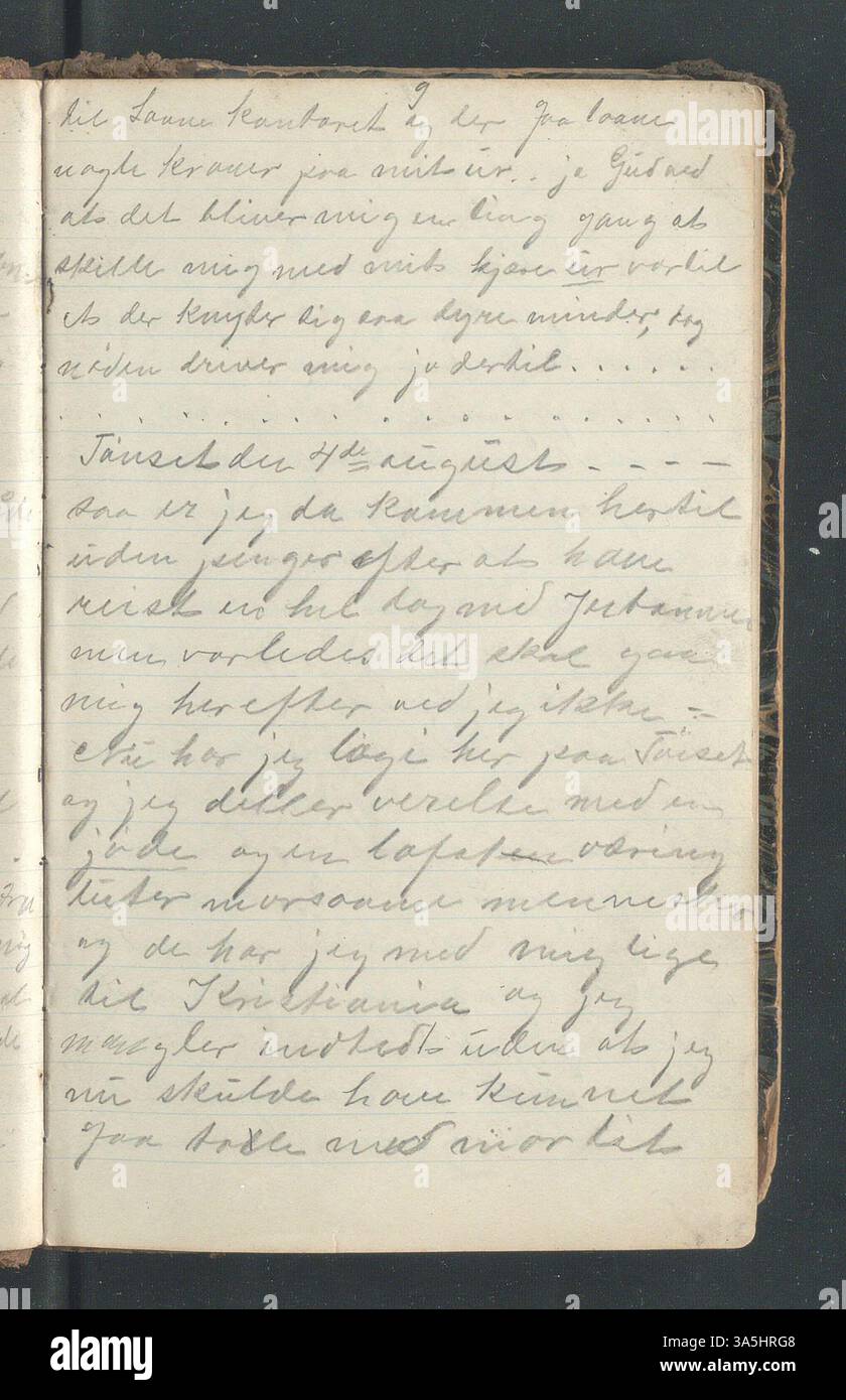 Ole E. Rølvaag's 1896 immigration diary records his journey from Donna, Norway to the United ...