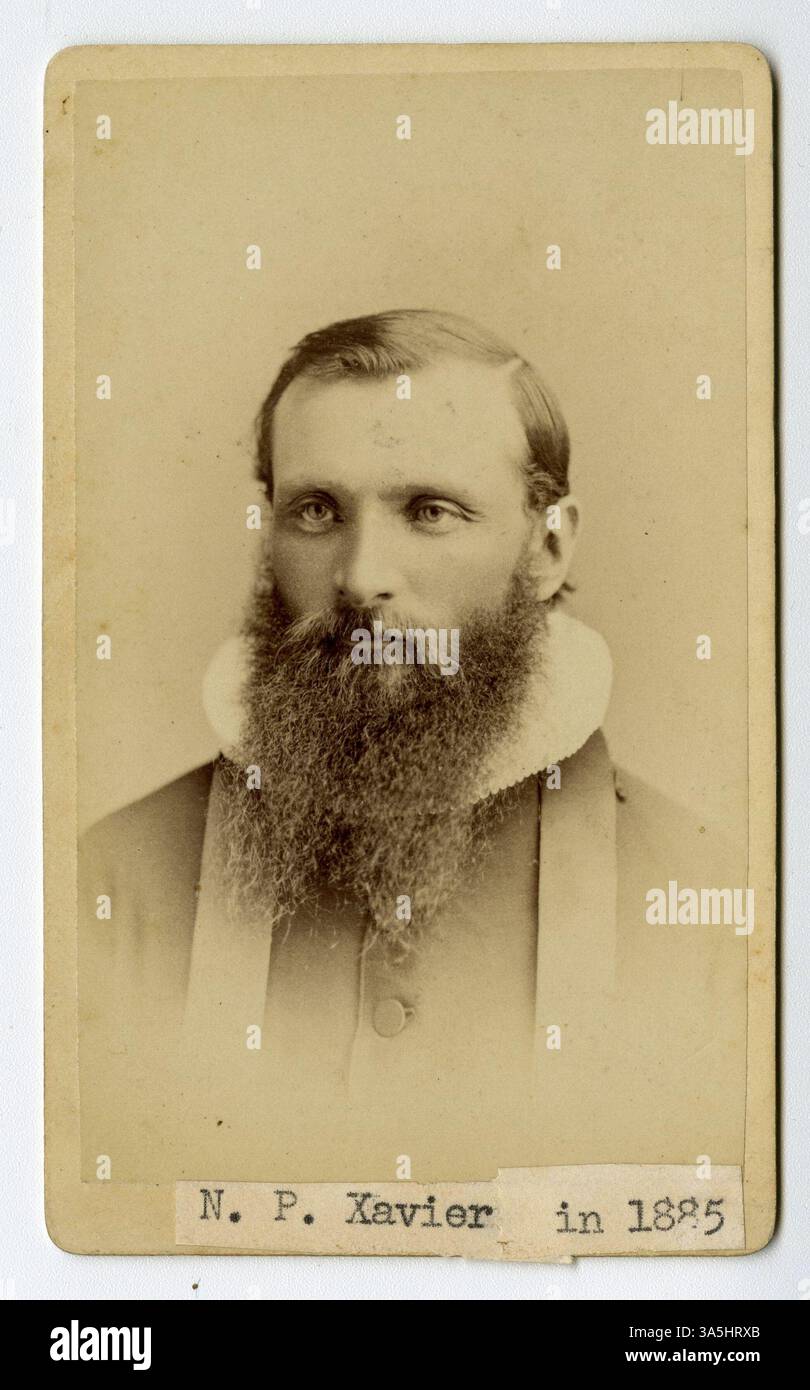 A formal portrait of Nils P. Xavier, a Sami pastor from northern ...