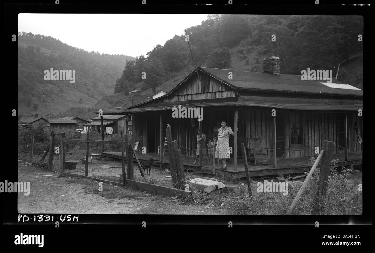 A company-owned house in Four Mile, Kentucky, where miners’ families ...