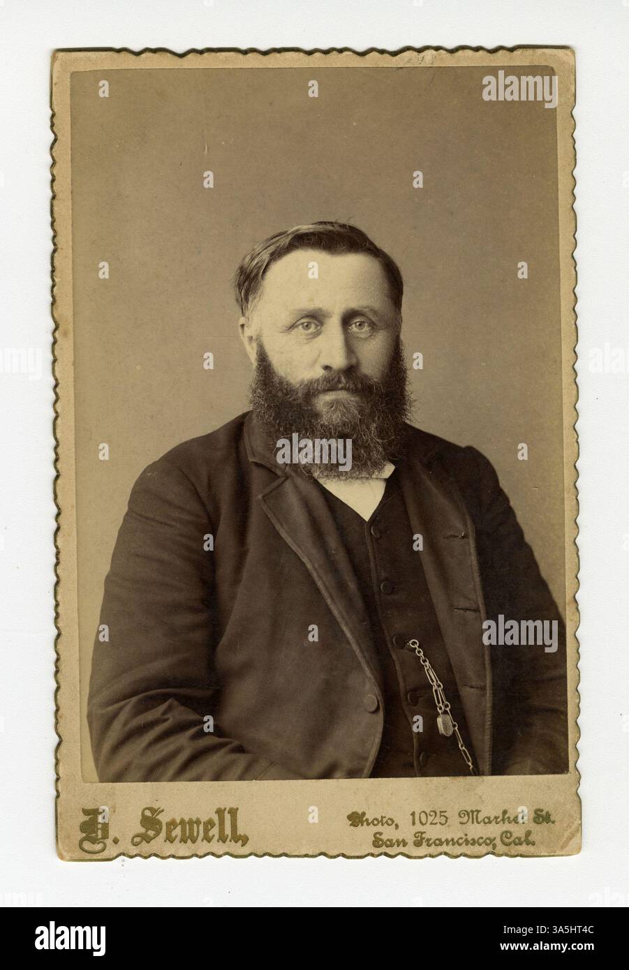 This formal studio portrait depicts Peter Lauritz Carlsen, a key leader ...