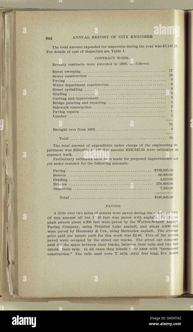 This collection of annual reports from the Board of Public Works (1885 ...