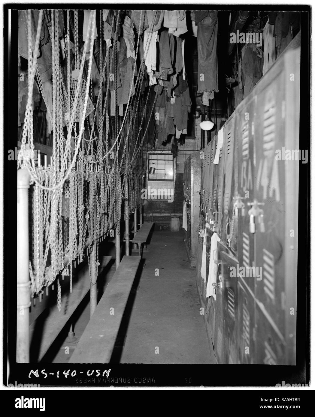 A locker room at Industrial Collieries Corporation’s Barrackville #41 ...