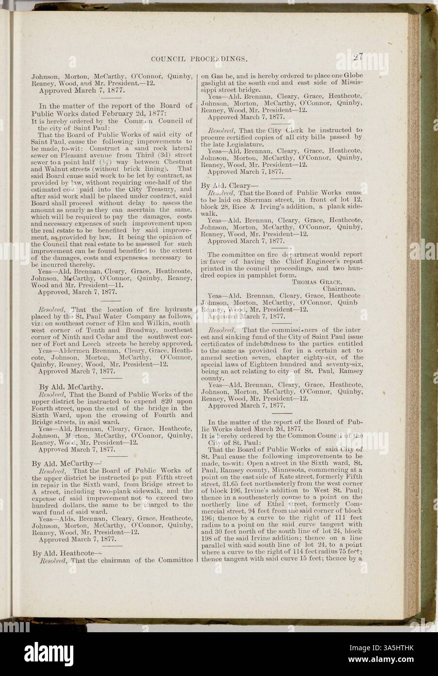 This book chronicles the st paul city councils official proceedings hi ...