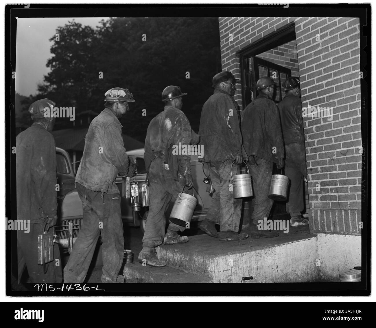 Miners arriving on the mantrip at U.S. Coal and Coke Company’s Gary ...