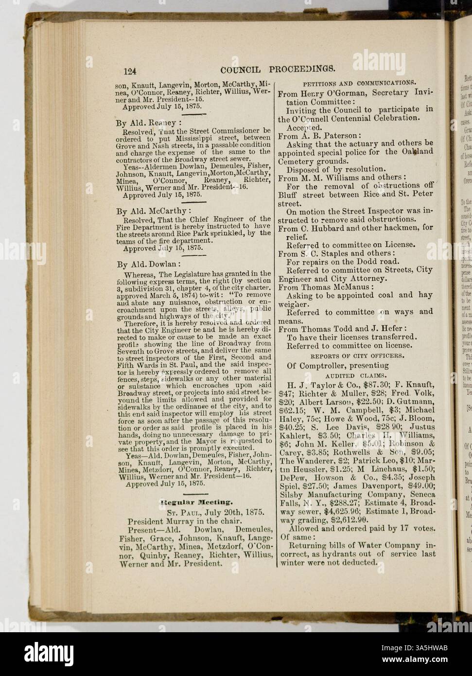 1876 proceedings hi-res stock photography and images - Alamy