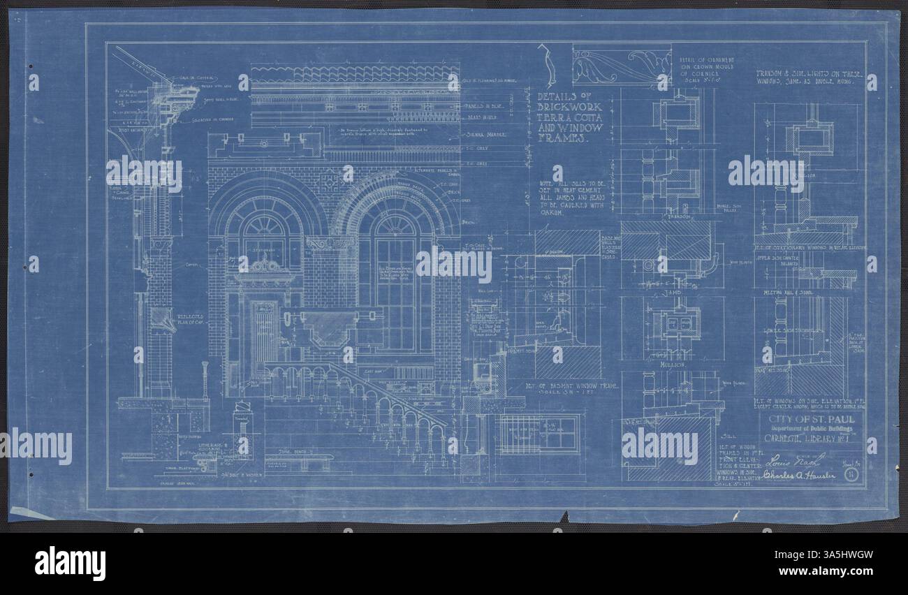 This architectural blueprint depicts the original 1916 design of the ...
