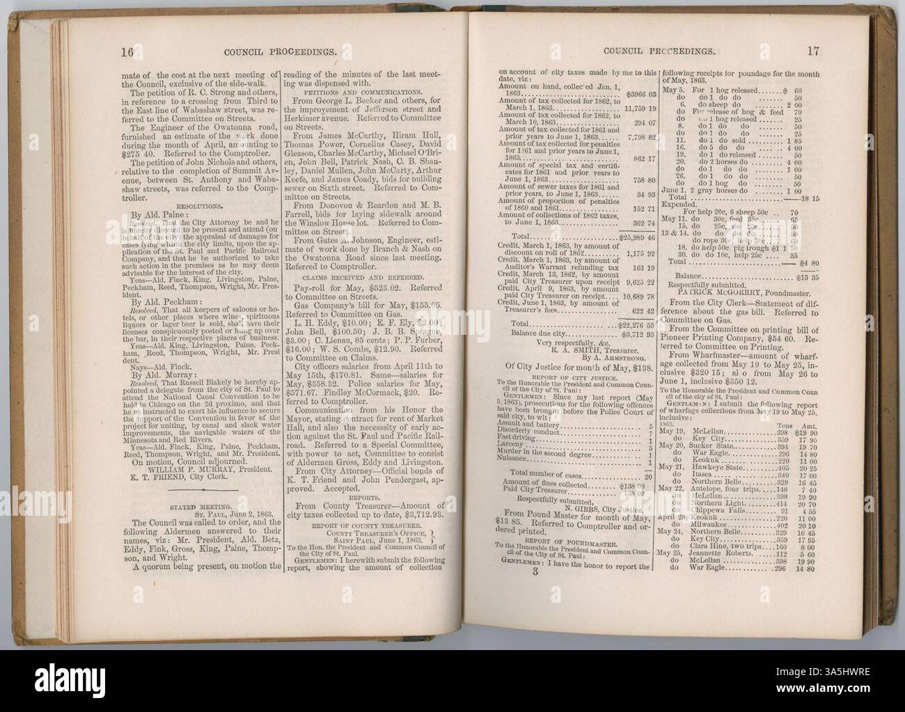 A record of the St. Paul City Council's activities for 1863-64 ...