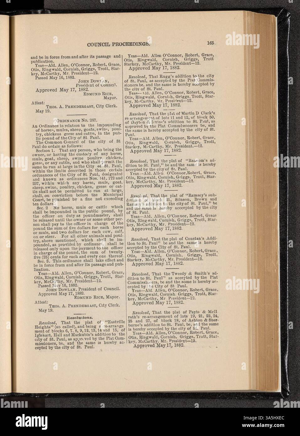 Official documentation of the Saint Paul City Council's decisions and ...