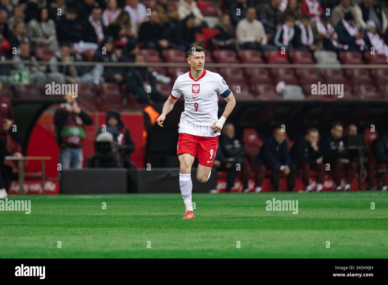 Robert Lewandowski of Poland seen in action during the European ...