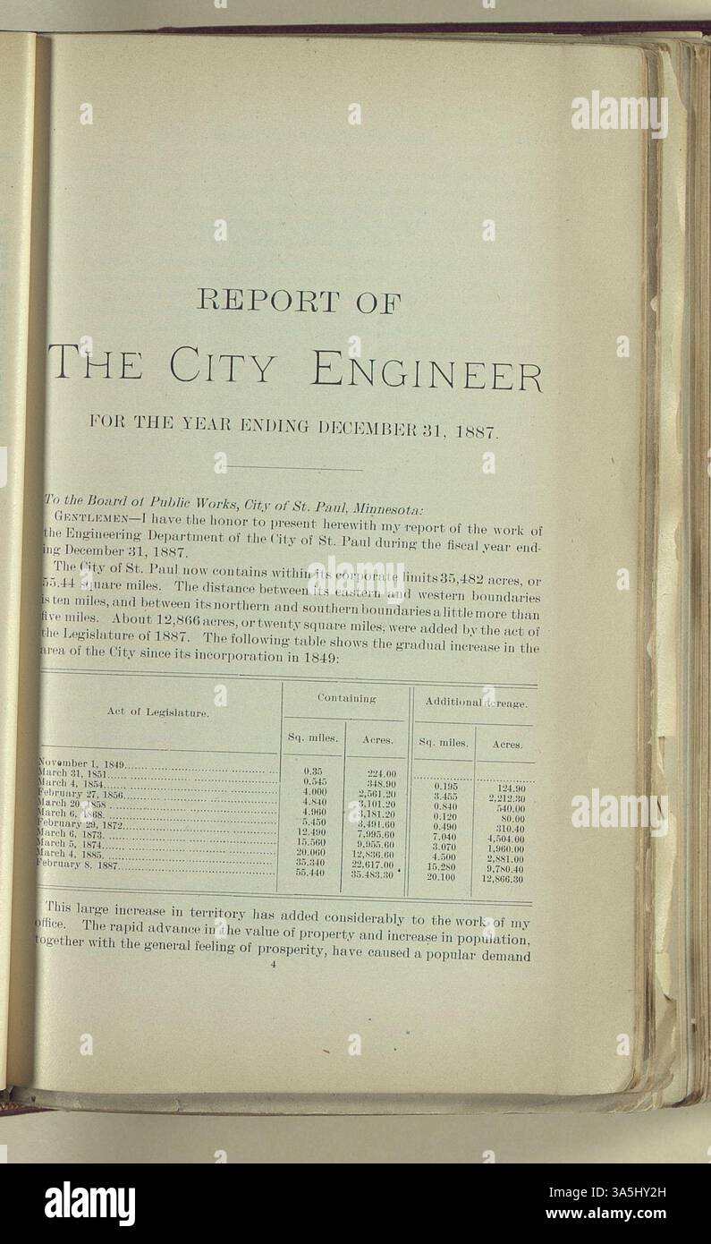 The 1887 report documents the infrastructure advancements of St. Paul ...
