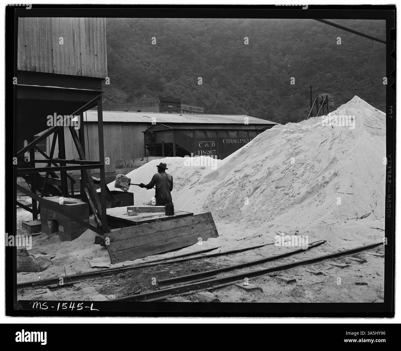 This 1946 photograph shows the sand drying plant at U.S. Coal and Coke ...